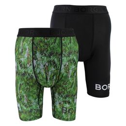 Bj&ouml;rn Borg 2er-Pack Leistungsf&auml;hige Feuchtigkeitsableitende Boxershorts mit Langen Beinen f&uuml;r M&auml;nner