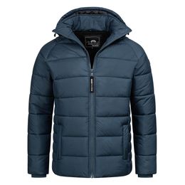 Arctic Seven Herren Steppjacke wind- und wasserabweisende Winterjacke mit Kapuze Navy
