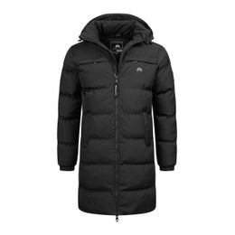 Arctic Seven Herren Winter Parka gesteppt Schwarz