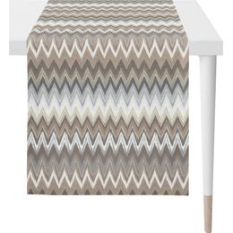 Dekokissen Apelt "Zigzag", taupe, beige, bedruckt, B:60cm H:10cm L:40cm, Baumwolle, Dekokissen_Sitzkissen_Kissenh&uuml;llen, mit Zickzack-Muster