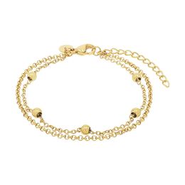 Armband Tom Tailor "Schmuck Geschenk Edelstahl Kugeln", gelbgoldfarben, Armb&auml;nder, Damen, 20cm, Edelstahl, Armband