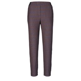 Schlupfhose GOLDNER "Kurzgr&ouml;&szlig;e Klassische Karohose Martha", Damen, Gr. 25, K-Gr, grau (camel, anthrazit, kariert), Obermaterial: 64% Polyester Green Circle PES GreenC. 33% Viskose CV. 3% Elasthan EL., normal, Hosen Schlupfhose, Ohne