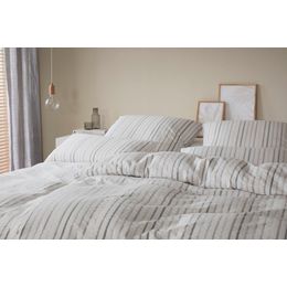 Bettw&auml;sche Elegante "Paula", multi, natur, B/L: 135cm x 200cm, 1 Stk., 1 Stk., Seersucker, B/L: 80cm x 80cm, 2, Seersucker, Obermaterial: 100% Baumwolle, Bettw&auml;sche, Bettw&auml;sche, angenehmes Hautgef&uuml;hl