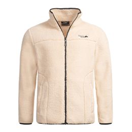 Arctic Seven Herren Sherpa Fleecejacke &ndash; Warme Outdoorjacke mit Zipper &ndash; Beige