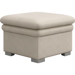Hocker COTTA "Leandra", creme, B:65cm H:46cm T:65cm, NaturLEDER: Bitte beachten Sie, dass Lederbez&uuml;ge mehr N&auml;hte aufweisen als Stoffbez&uuml;ge.;Kunstleder Softlux;NaturLEDER (echtes Rindsleder) im Sitz. Korpus in passendem Kunstleder Softlux bezogen;Luxus-Microfaser (100% Polyester), Hocker, Hocker, Polstergarnitur, auch als Set erh&auml;ltlich