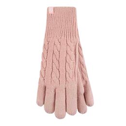 Heat Holders Damen Kabelstrick 2,3 Tog Fleecegef&uuml;tterte Thermo-Winterhandschuhe