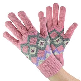 Damen Wollhandschuhe | S&uuml;&szlig;e Fairisle-Handschuhe f&uuml;r kaltes Wetter
