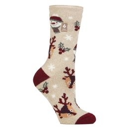 Heat Holders Damen Lite Thermo Weihnachts-Socken mit neuartigem Muster
