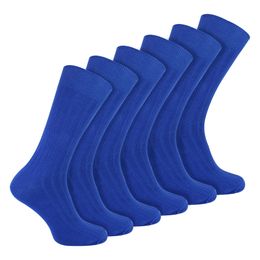 Herren Einfarbige Baumwollreiche Rippensocken