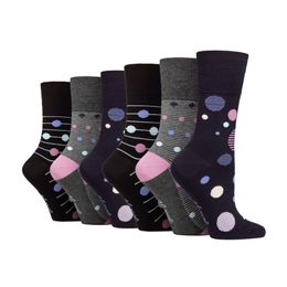 6er-Pack Damen Baumwollsocken ohne Gummi mit lockerem Oberschenkel