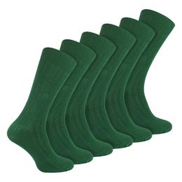 Herren Einfarbige Baumwollreiche Rippensocken