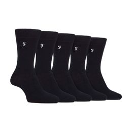 Farah 5er-Pack Herren-Socken aus Bambus mit bunten Streifenmuster