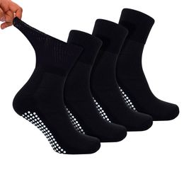 4er-Pack kurze Bambus-Diabetes-Socken mit Griffen f&uuml;r M&auml;nner und Frauen
