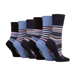 6er-Pack Damen Bambus-Socken ohne Elastik mit lockerem Bund