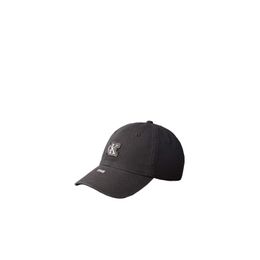 Baseball Cap Calvin Klein "WASHED COTTON CANVAS SMALL FRAYE", Herren, pirate schwarz, Web, Baumwolle, unifarben, Caps, Regular fit und gr&ouml;&szlig;enverstellbar