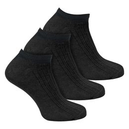 3er-Pack Herren 100% Baumwolle Sneaker-Socken