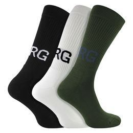 Bj&ouml;rn Borg 3er-Pack Herren Socken mit Rippstruktur f&uuml;r den Sport