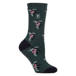 Heat Holders Damen Thermosocken | D&uuml;nne florale Fleece-Socken
