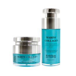 Marine Kollagen Nachtcreme 50ml + Marine Kollagen Nacht Reparaturserum 30ml