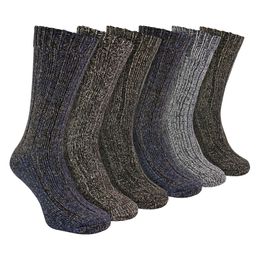 Herren 6er Pack Rippstrick-Alpaka-St&uuml;tzsocken
