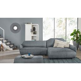 Ecksofa "CR.480, Designecksofa, L-Form", grau (wasserblau, steingrau 044, 72), B:298cm H:91cm T:164cm, Luxus-Microfaser (100% Polyester), CREATION BY ROLF BENZ, Sofas, Ecksofa, Wahlweise aus Leder oder Chenille