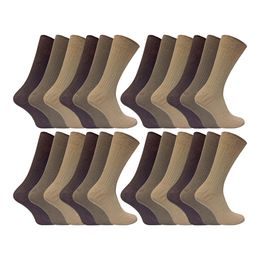 24 Paare Multipack Herren Ultimate Comfort Socken aus 100% Baumwolle