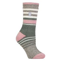Heat Holders Damen Winter Thermosocken mit abwechslungsreichem Streifenmuster f&uuml;r den Winter