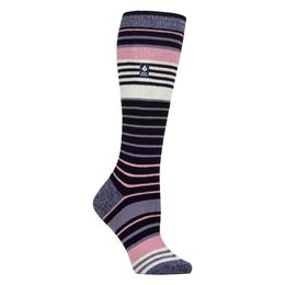 Heat Holders Damen Ultra leichte d&uuml;nne thermische Winterski-Socken mit Streifen