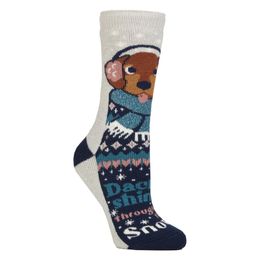 Heat Holders Damen Lite Thermo Weihnachtsmuster Socken