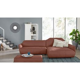 Ecksofa "CR.480, Designecksofa, L-Form", braun (signalbraun 534, 44), B:298cm H:91cm T:164cm, Luxus-Microfaser (100% Polyester), CREATION BY ROLF BENZ, Sofas, Ecksofa, Wahlweise aus Leder oder Chenille