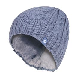 Heat Holders Damen Kabelstrick 3,4 Tog Fleecegef&uuml;tterte Thermowinterm&uuml;tze