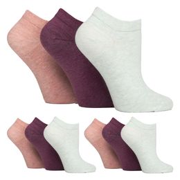 9er-Pack Damen Diabetes-Trainersocken | Breite Kn&ouml;chelsocken f&uuml;r geschwollene F&uuml;&szlig;e