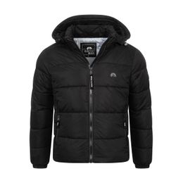 Arctic Seven Herren Winter Steppjacke Schwarz