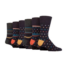 6er Pack Herren Baumwollsocken ohne Gummi, lockere Oberseite