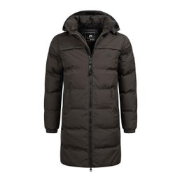Arctic Seven Herren Winter Parka gesteppt Dunkelgrau