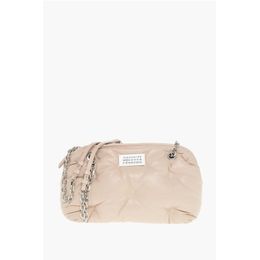 Maison Martin Margiela MM11 GLAM SLAM Schultertasche aus gestepptem Leder mit Kettengriff in Pink