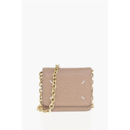 Maison Martin Margiela MM11 Geldb&ouml;rse aus strukturiertem Leder mit Ketten-Schulterriemen in Rosa