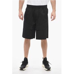 Neil Barrett Baggy Fit JORDAN Cargo-Shorts mit Klapptaschen in Schwarz