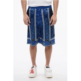 Off-White Shorts mit Bandana-Print in Blau