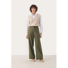 PART TWO Casual Hose Classic fit Kalamata green