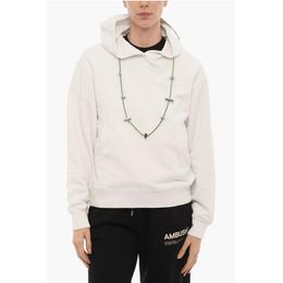 Ambush Einfarbiger STOPPERS Hoodie mit abnehmbarer Kette in Wei&szlig;