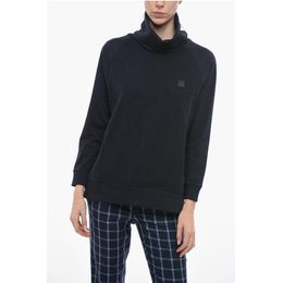 Woolrich Woll-Baumwoll-Pullover mit Rollkragen in Blau