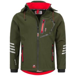 Arctic Seven Herren Softshell Jacke &Uuml;bergangsjacke &ndash; Olive-Rot