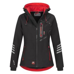 Arctic Seven Damen Softshelljacke Schwarz-Rot