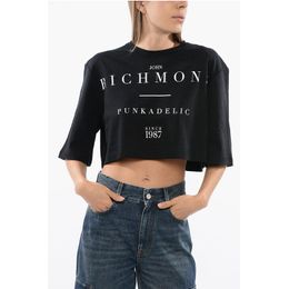John Richmond Kurzes GENYA T-Shirt mit Oversized-Passform in Schwarz