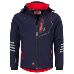Arctic Seven Herren Softshell Jacke &Uuml;bergangsjacke &ndash; Navy-Rot