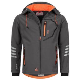 Arctic Seven Herren Softshell Jacke &Uuml;bergangsjacke &ndash; Grau-Orange