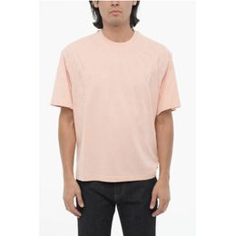 Neil Barrett Slim Fit FAIRISLE THUNDERBOLT Rundhals-T-Shirt mit Oberteil in Pink