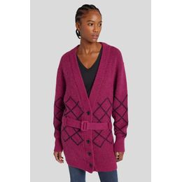 7 For All Mankind Damen Diamond Stitch Cardigan Sweater