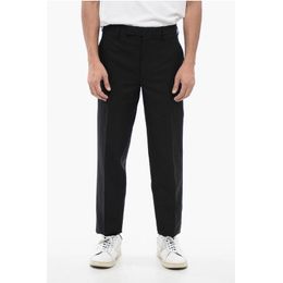Neil Barrett Slim Fit Hose aus Leinenmischung mit G&uuml;rtelschlaufen in Schwarz